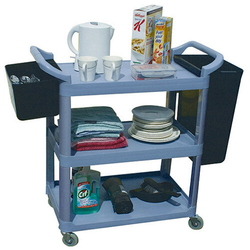 GPC 3-Shelf Service Trolley Grey HI424Y - Hunt Office UK