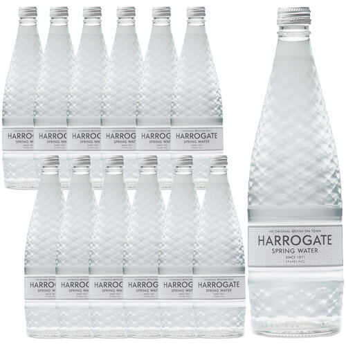 Harrogate Spring Glass Bottled Water Sparkling 750ml Pack of 12 - Hunt ...