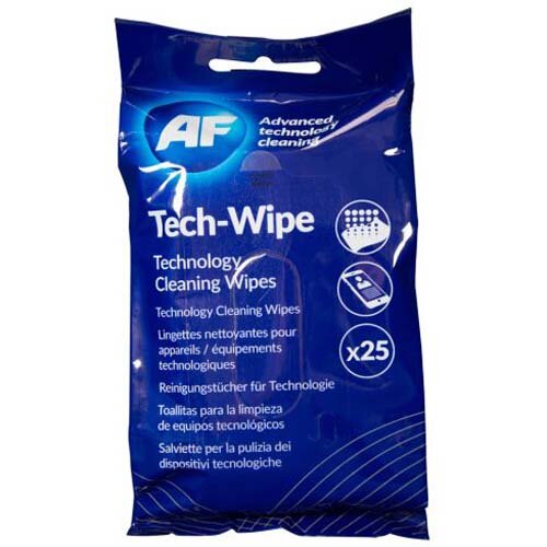 AF Tech-Wipe Cleaning Wipes (Pack 25) AMTW025P - HuntOffice.co.uk