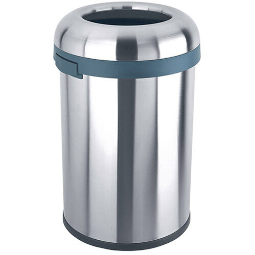 Open Top Bullet Bin 60 Litre Silver 380856 - Hunt Office UK