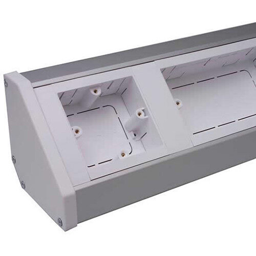 Bench Trunking body with lid 2m lgth - White - Hunt Office UK