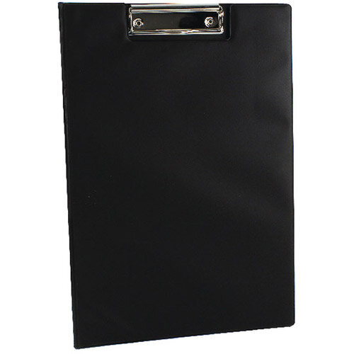 Q-Connect PVC Foldover Clipboard Foolscap/A4 Black - Hunt Office UK