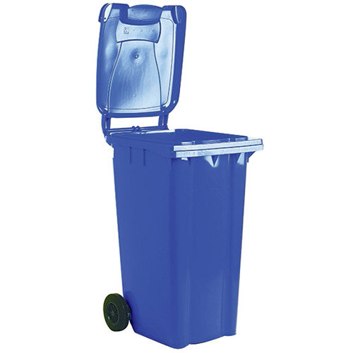 Wheelie Bin 140 Litre 2-Wheel Blue - Hunt Office UK