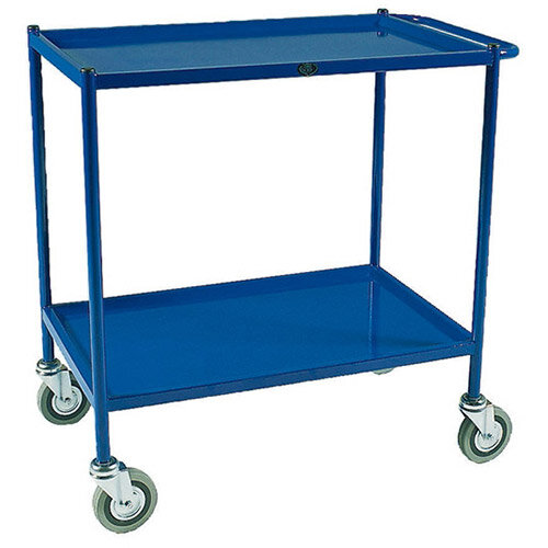 Service Trolley 2-Tier 747x432mm Blue 306761 - Hunt Office UK