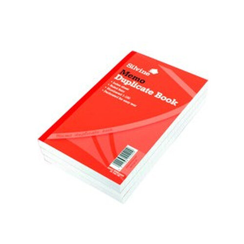 Silvine Red Duplicate 8x5" Statement Book Pack of 6 609 - Hunt Office UK