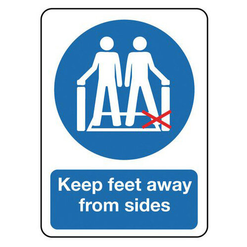 Aluminium Escalators And Passenger Conveyors Sign Keep Feet Away From ...