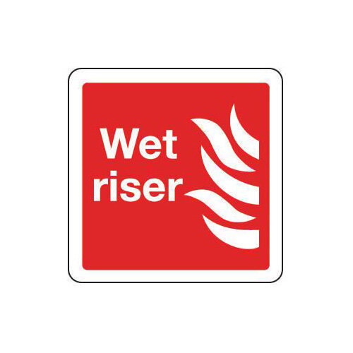 Rigid PVC Plastic Wet Riser Sign - Hunt Office UK