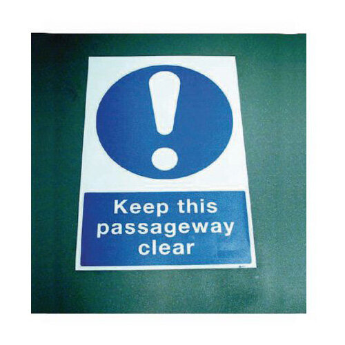 Sign Keep This Passageway 400X600 Floor Vinyl - Hunt Office UK