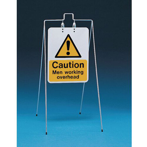 Double Sided Free Standing Sign Caution Men Working Overhead - Hunt ...