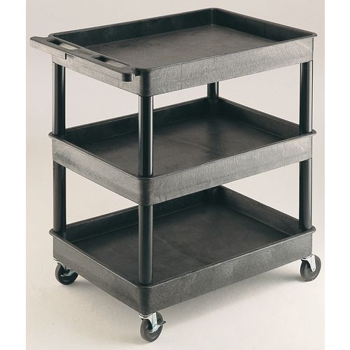 Heavy Duty Plastic Trolley Capacity 175Kg With 3 Trays - Hunt Office UK