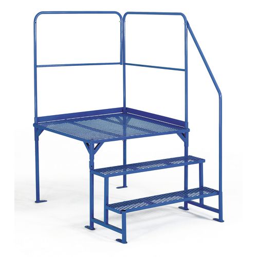 Work Platforms Platform Size 1000 x 1000mm 2 Step Steel Platform Height ...