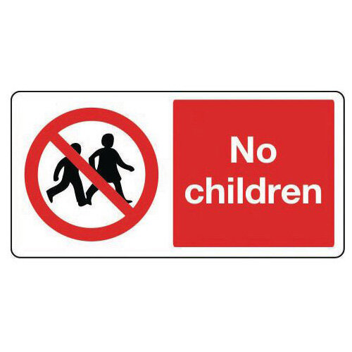 Large Sign No Children 1220 x 2440mm - Hunt Office UK