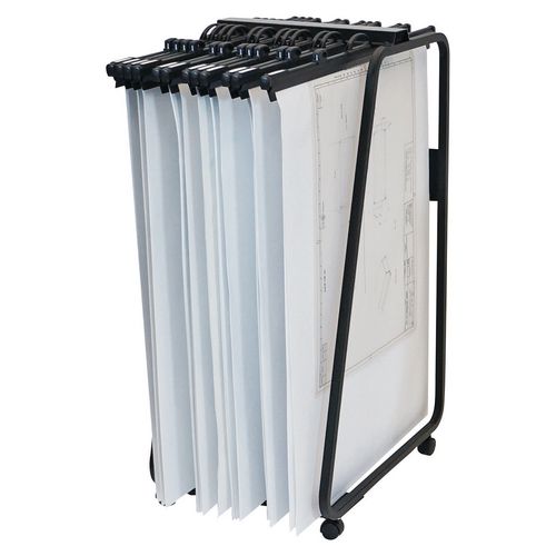 Mobile Plan Filing Trolley For 20 Binders Or 2000 A0 Sheets - Hunt ...