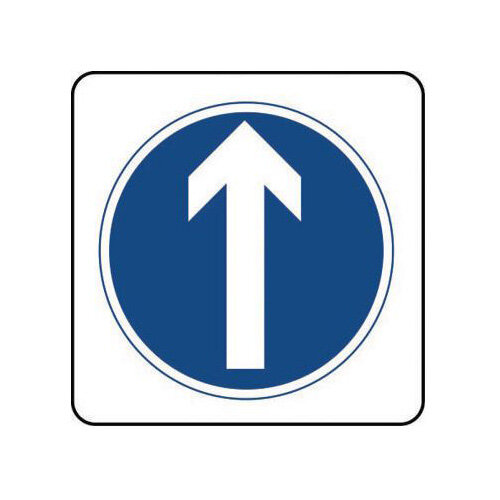 Reflective General Traffic Sign Straight Ahead - Hunt Office UK